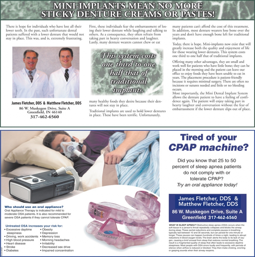 Mini-Implants Mean No More Sticky Denture Creams or Pastes!, Dr. James ...